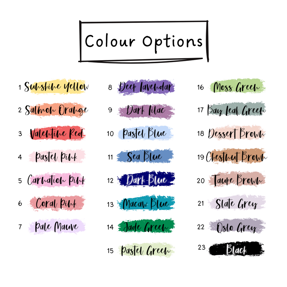 Days of Week Swash Sticker Sheet - 23 Colours – Swallow Wind Art