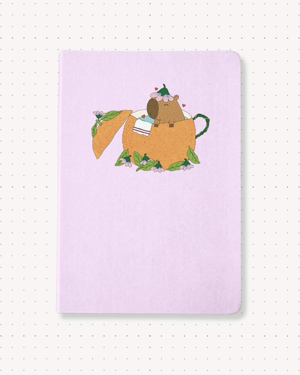 Dotted Notebooks - Capybara Orange – Swallow Wind Art