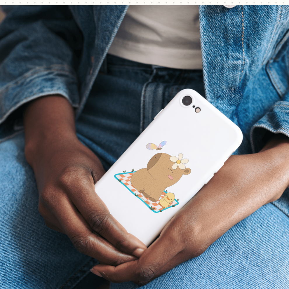 Capybara Ducky Butterfly Picnic Die Cut Sticker, Vinyl Sticker ...